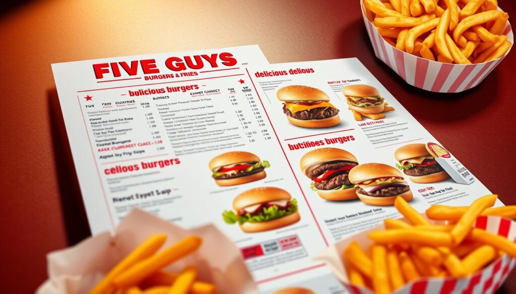 Five Guys Burgers and Fries Menu: Delicious Delights